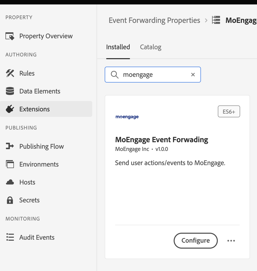 Event forwarding extension – Partner Integrations