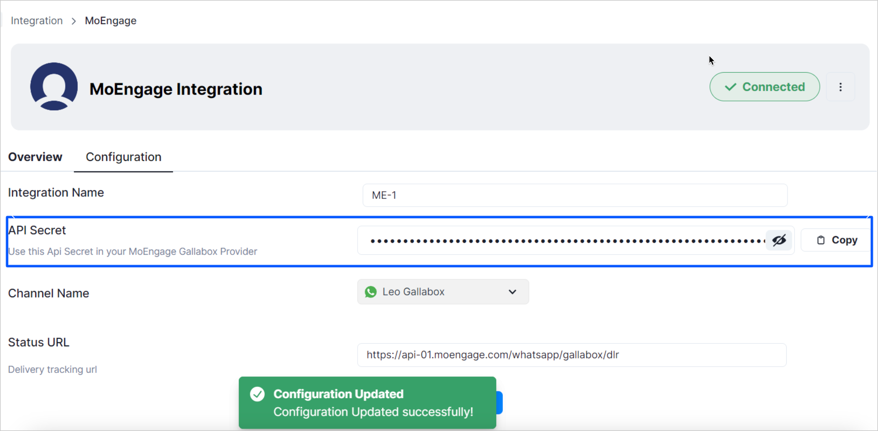 Configure Gallabox – Partner Integrations