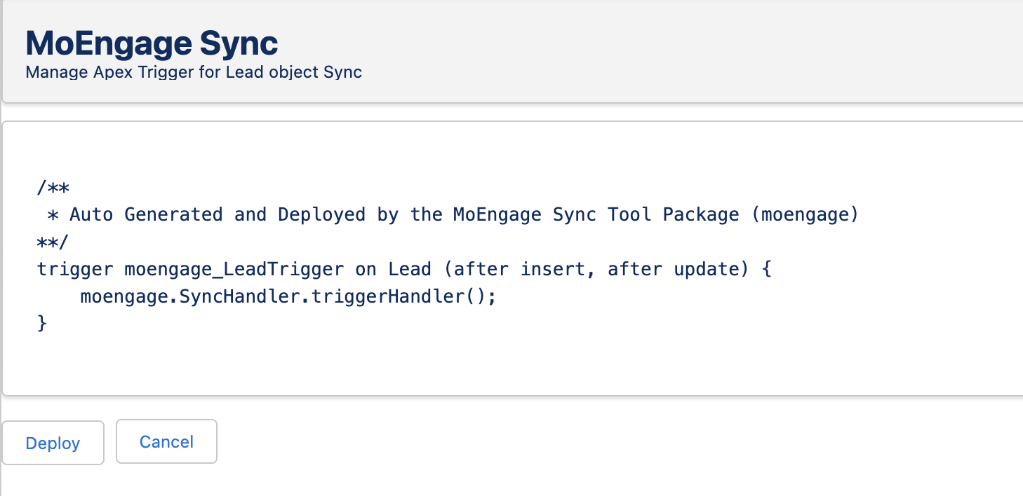 Sync Salesforce objects to MoEngage – Partner Integrations